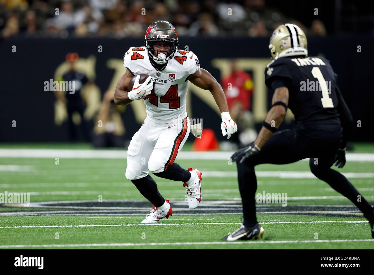 Tampa Bay Buccaneers running back Sean Tucker (44) runs the ball during ...