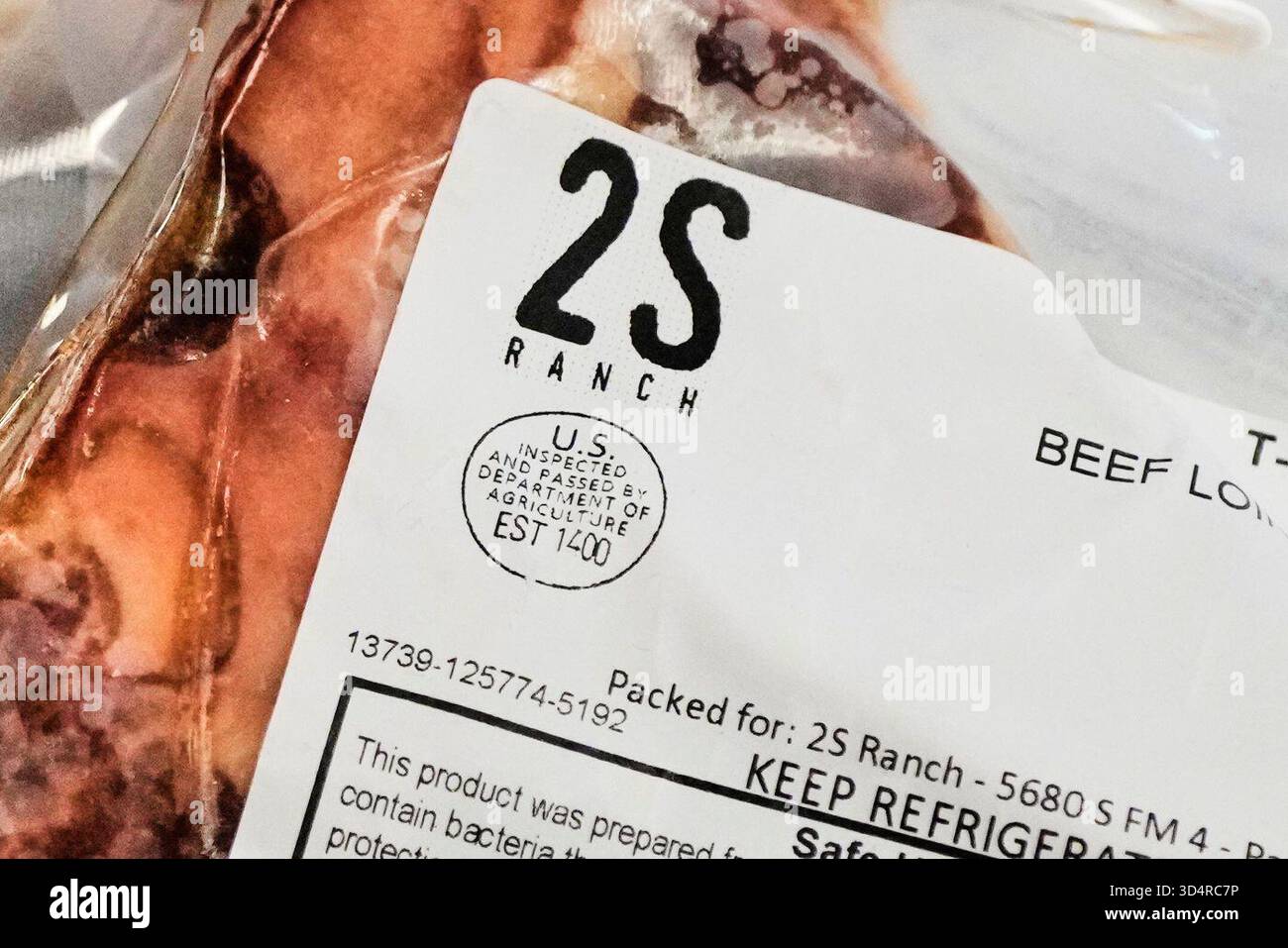The USDA stamp is shown on a 2S Ranch T-Bone steak at The Provision ...