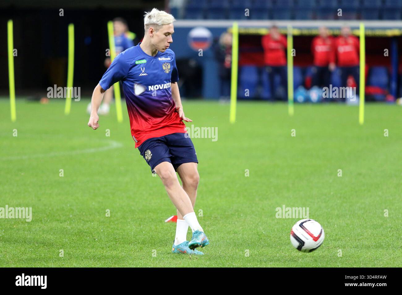 Aleksey Batrakov, during an open training session of the Russian ...