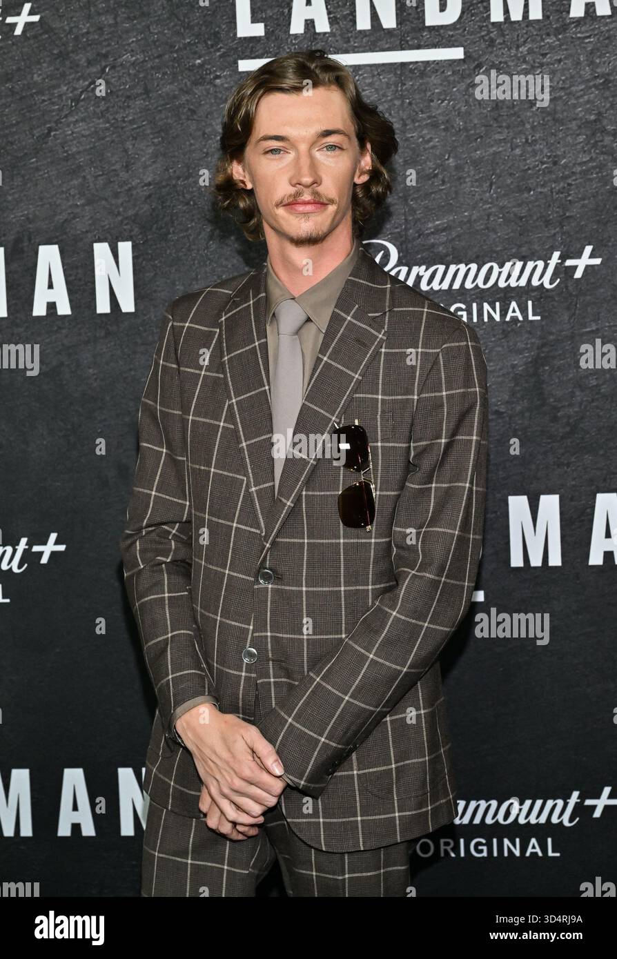 Jacob Lofland attends the Paramount+ premiere of "Landman" Season 2 at ...