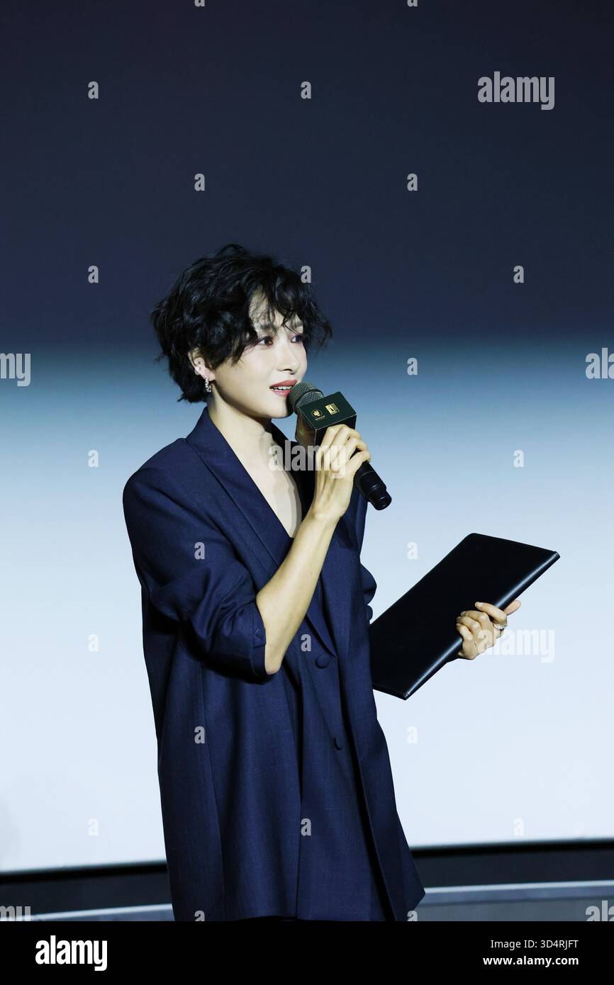 Chinese actress and singer Wan Qian attends the launching Ceremony of ...