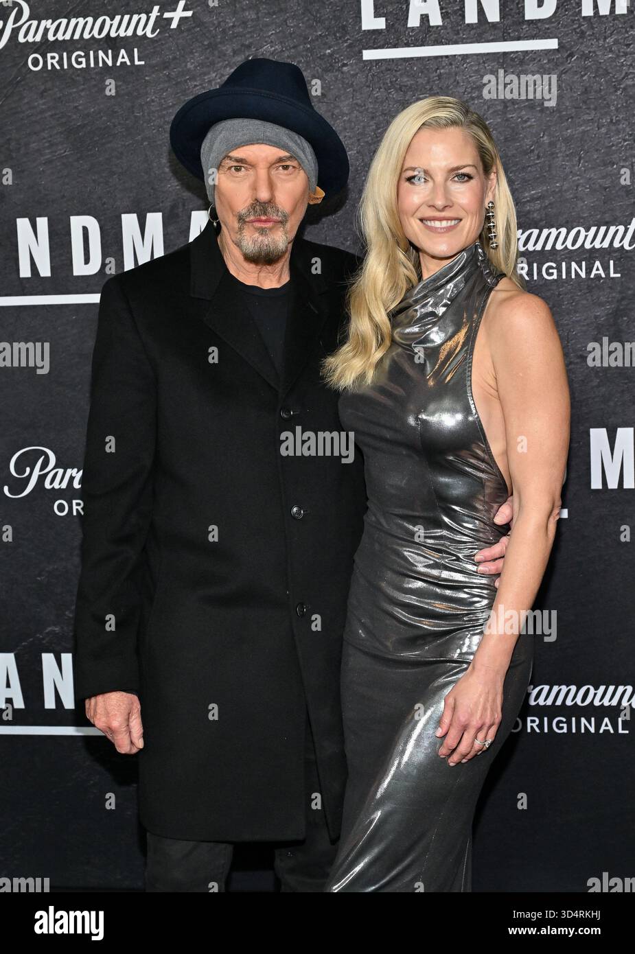Billy Bob Thornton, left, and Ali Larter attend the Paramount+ premiere ...