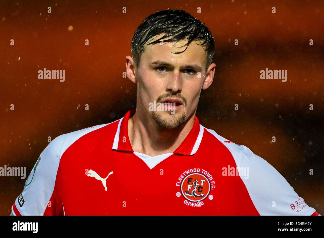 Mark Helm of Fleetwood Town during the The Vertu Trophy Group G match ...