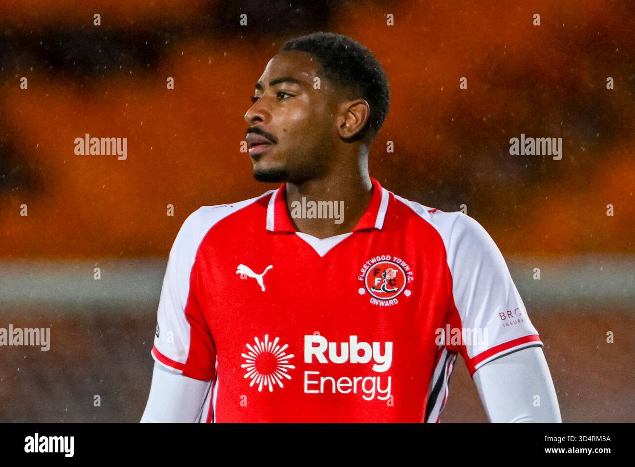 Zech Medley of Fleetwood Town during the The Vertu Trophy Group G match ...
