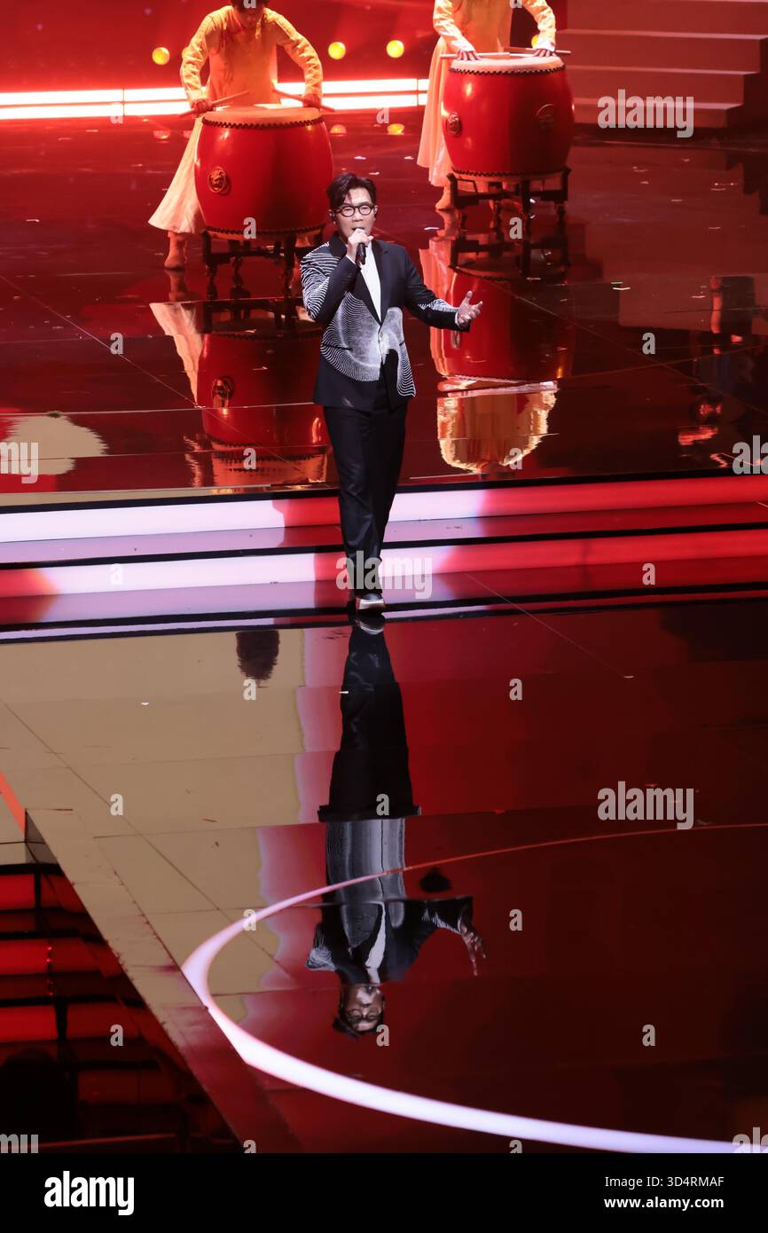 Malaysian Chinese singer Victor Wong attends the opening ceremony of ...