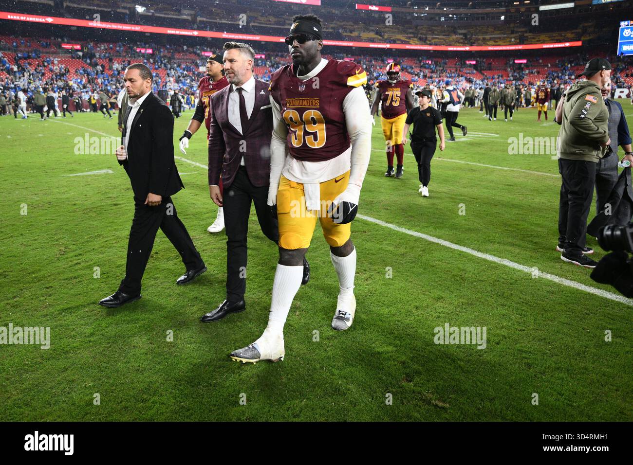 Washington Commanders defensive tackle Javon Kinlaw (99) after an NFL ...