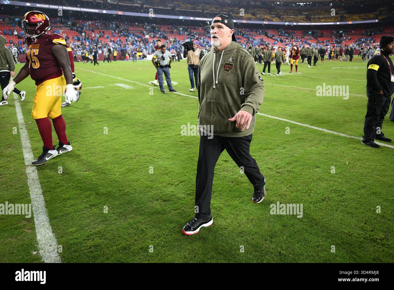 Washington Commanders head coach Dan Quinn after an NFL football game ...