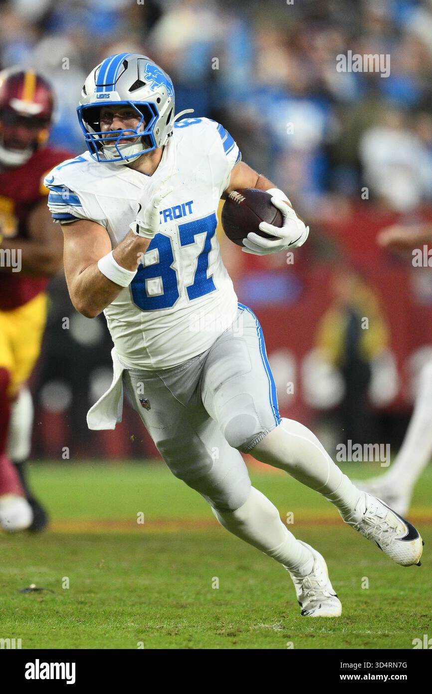 Detroit Lions tight end Sam LaPorta (87) in action during the first ...