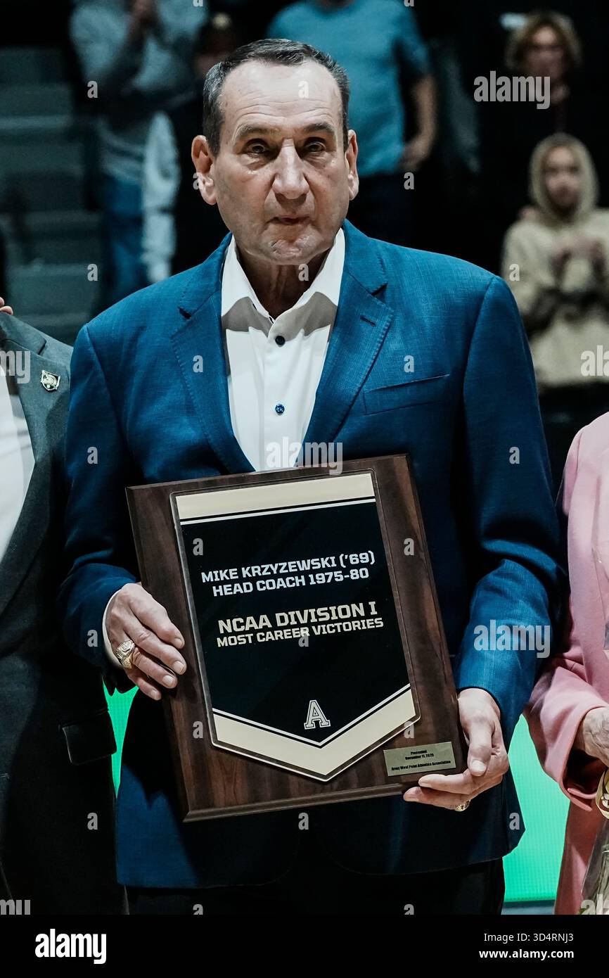 Former Duke coach Mike Krzyzewski, attends a ceremony to honor his ...
