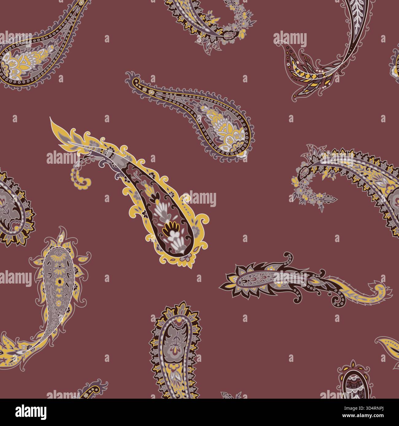 Paisley pattern dress Stock Vector Images - Alamy