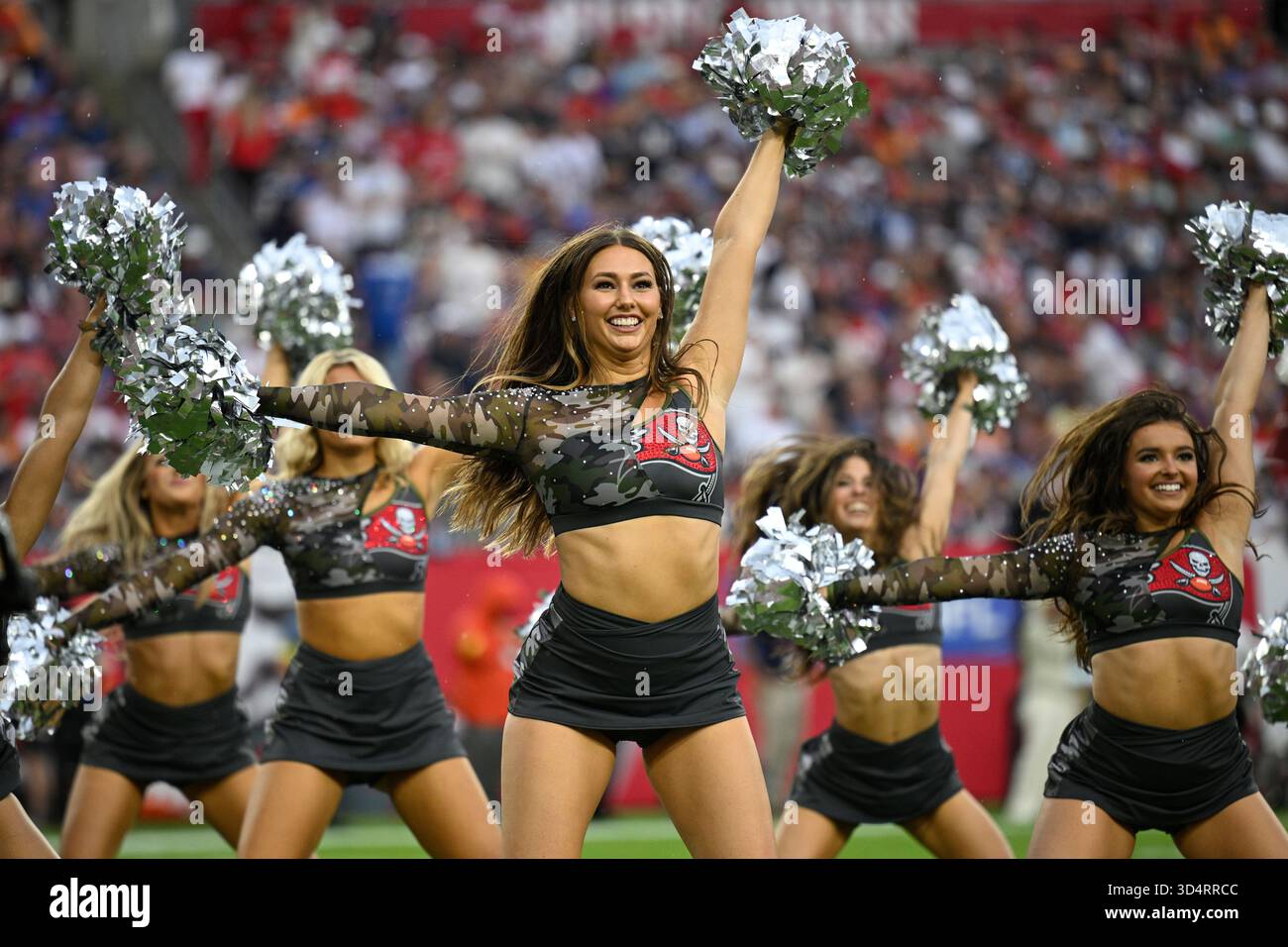 Tampa Bay Buccaneers cheerleaders perform on the field during the ...