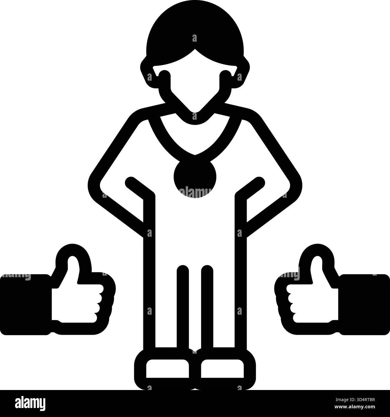 Best employee illustration vector Black and White Stock Photos & Images ...