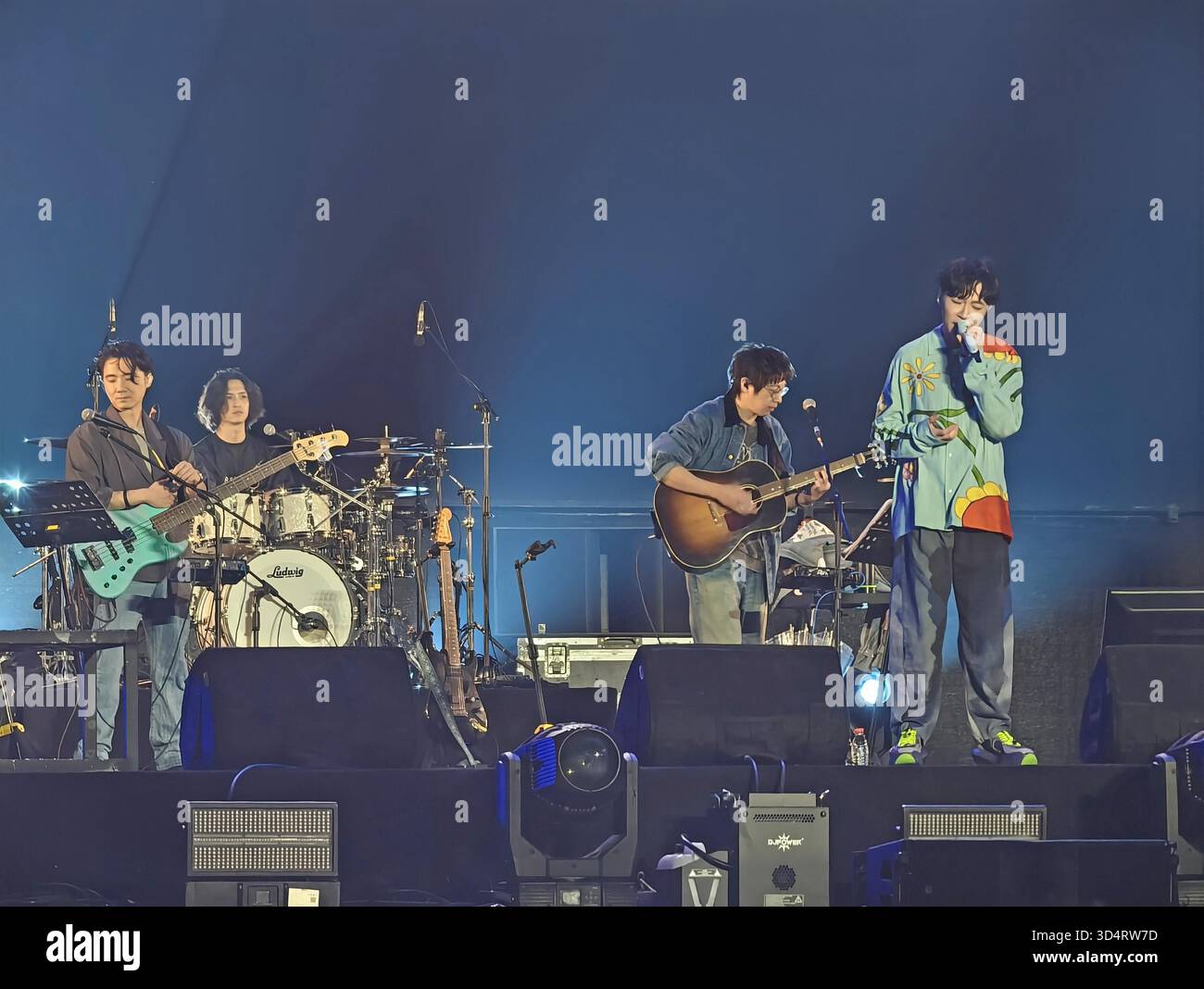 Taiwanese singer-songwriter Wu Qing-feng performs at a music festival ...