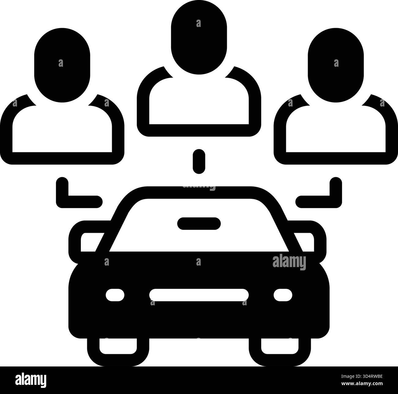 Car sharing vector vectors Black and White Stock Photos & Images - Alamy