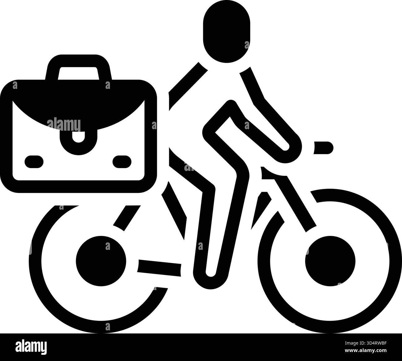 Biking to work Cut Out Stock Images & Pictures - Alamy