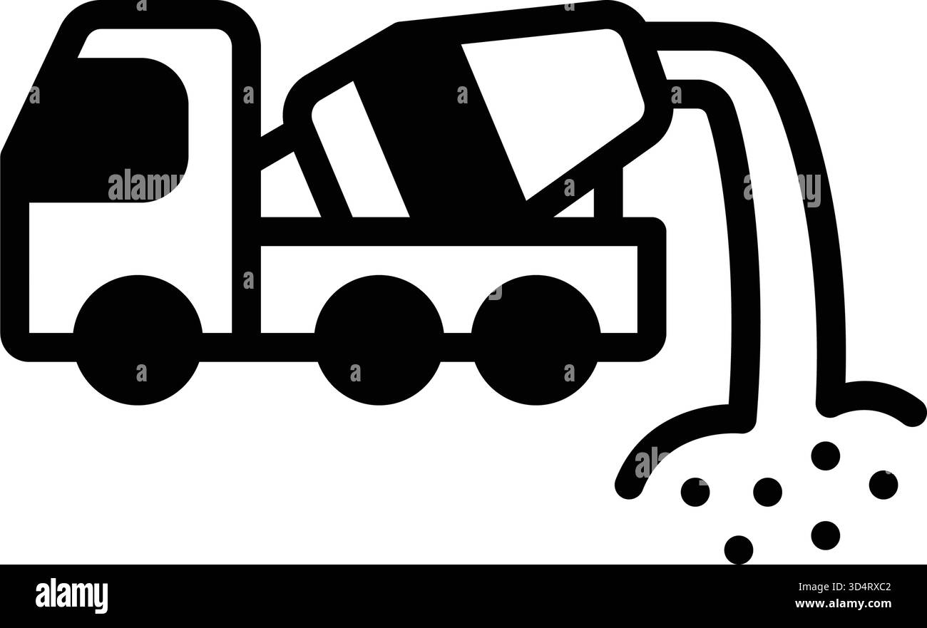 Pouring cement mixer Stock Vector Images - Alamy