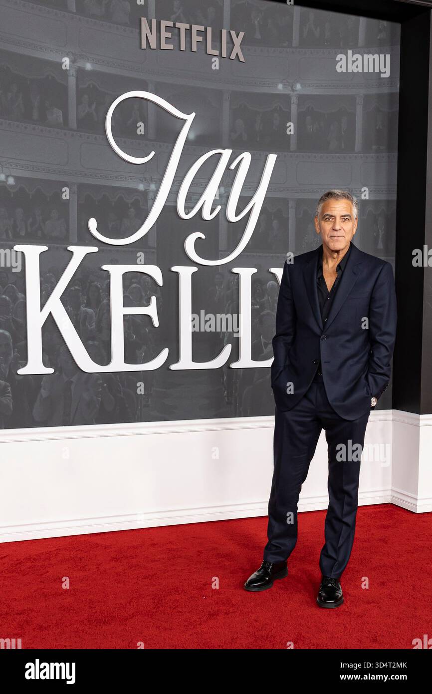 George Clooney attends the arrivals of Netflix’s Los Angeles Premiere ...