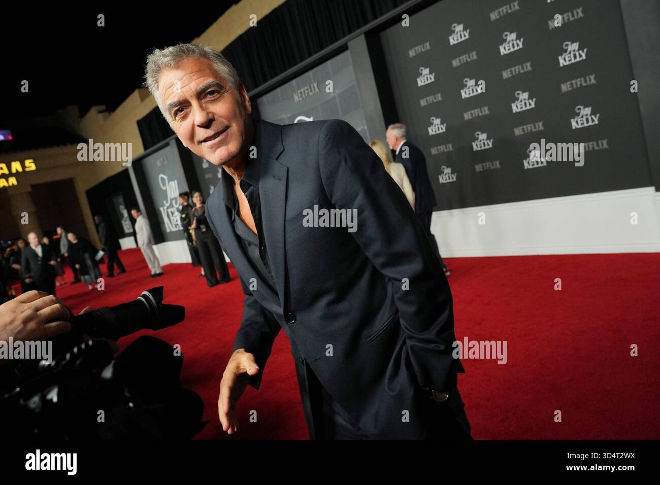 George Clooney arrives at the premiere of "Jay Kelly" on Tuesday, Nov. 11, 2025, at The Egyptian ...