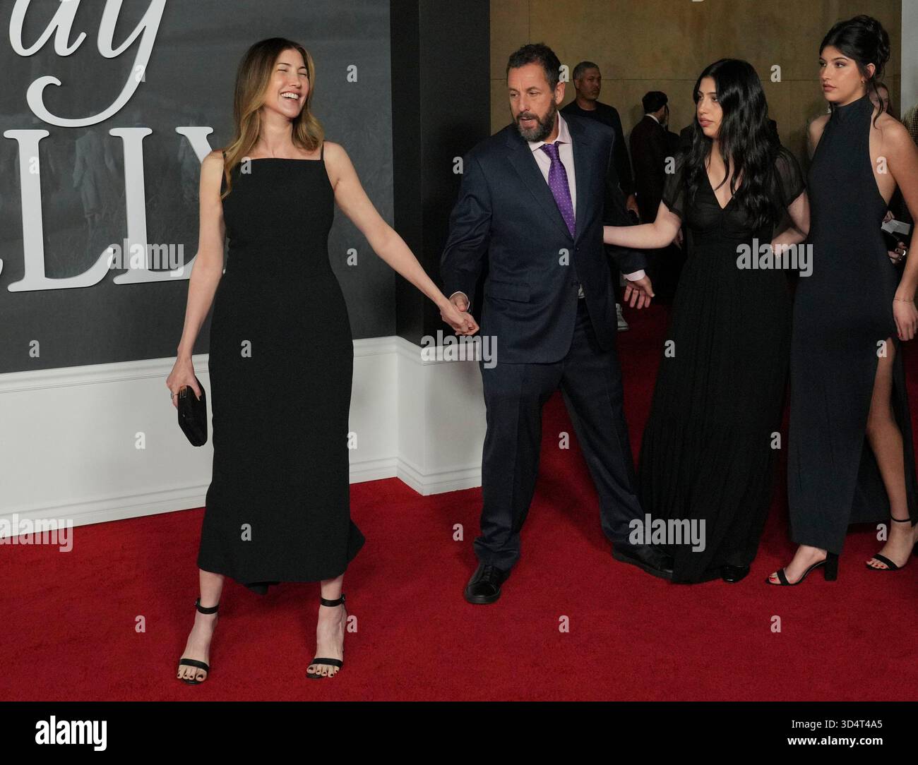 Jackie Sandler, from left, Adam Sandler, Sadie Sandler, and Sunny ...