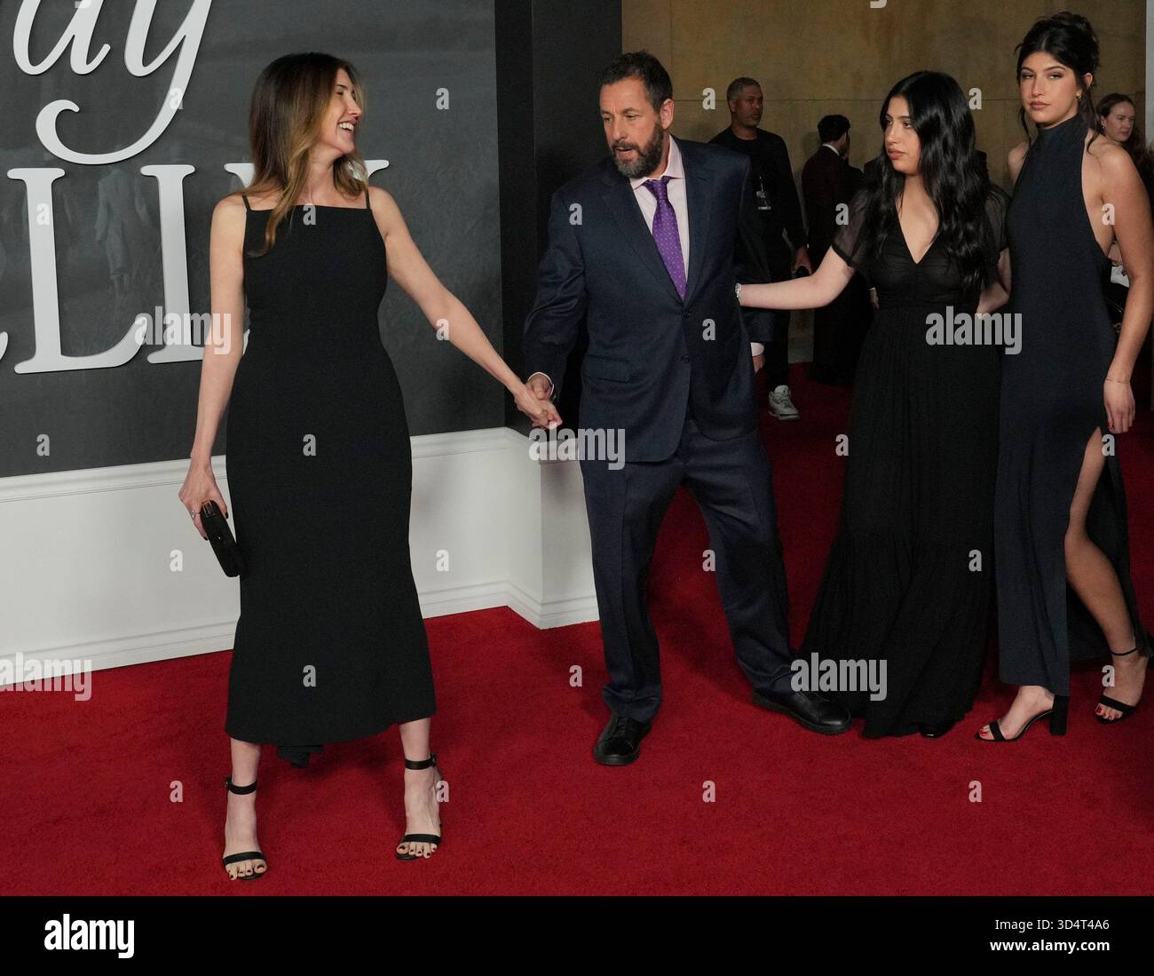 Jackie Sandler, from left, Adam Sandler, Sadie Sandler, and Sunny ...
