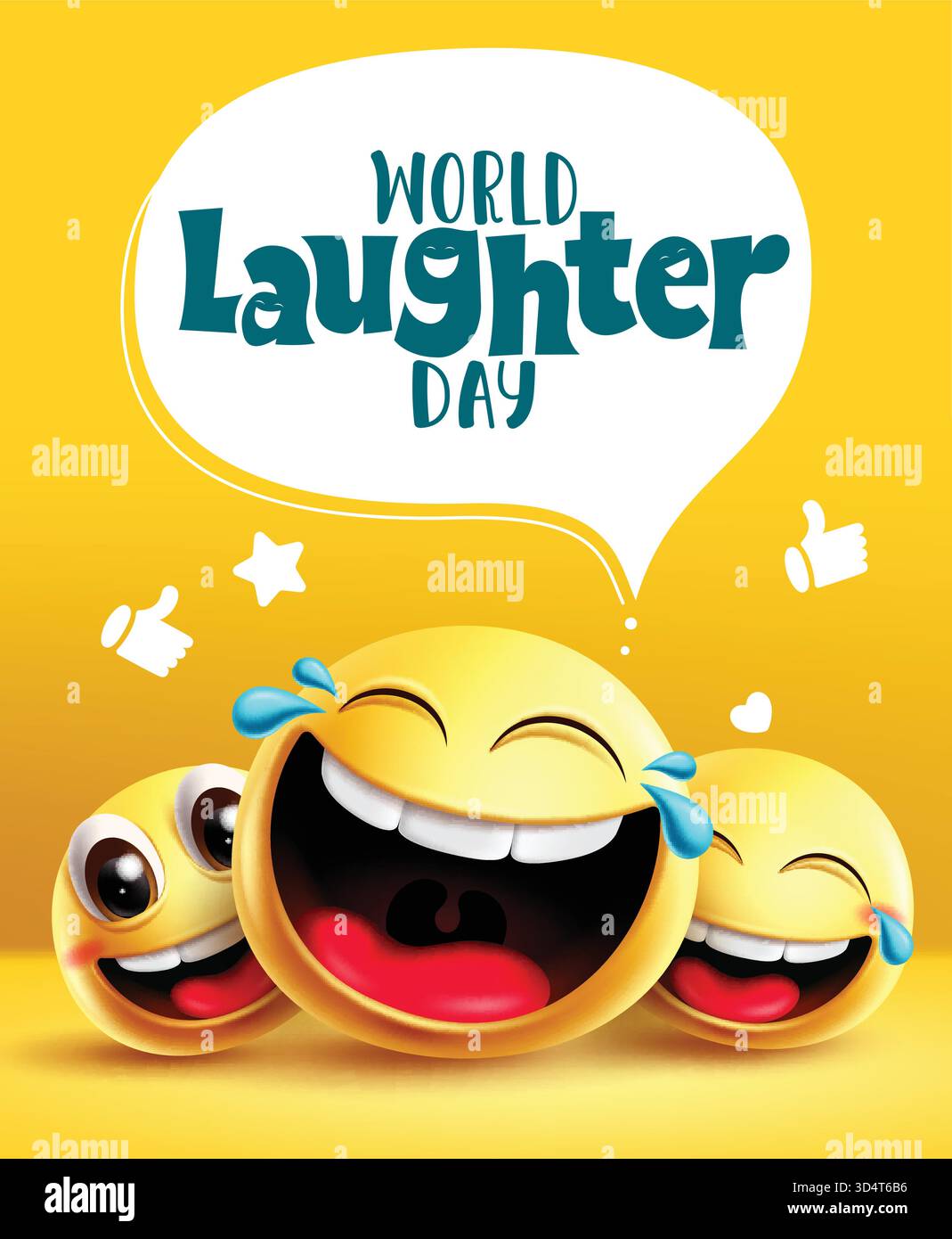 World laughter day clipart poster design. Happy emoji day greeting card ...