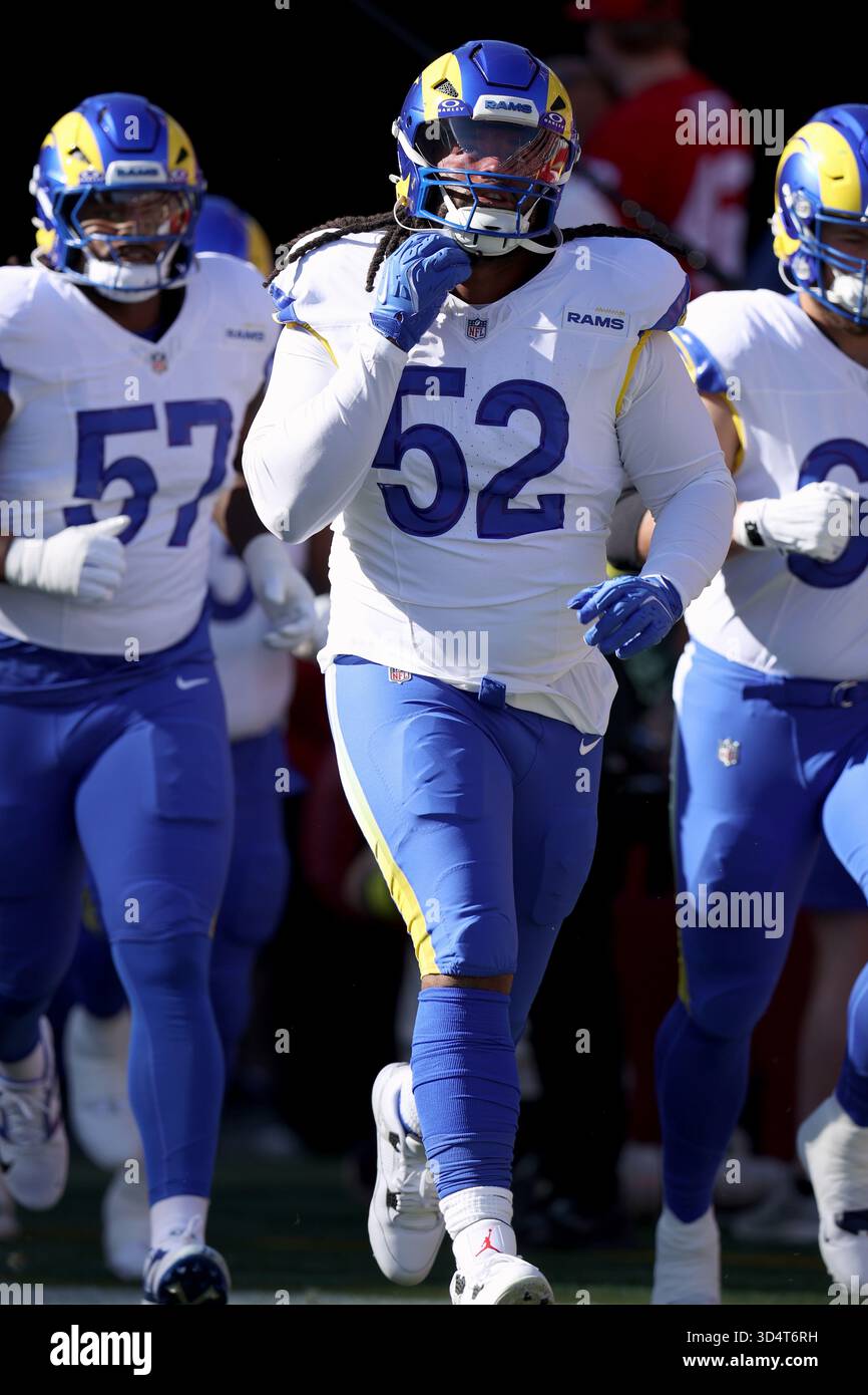 Los Angeles Rams defensive end Larrell Murchison (52) runs onto the ...