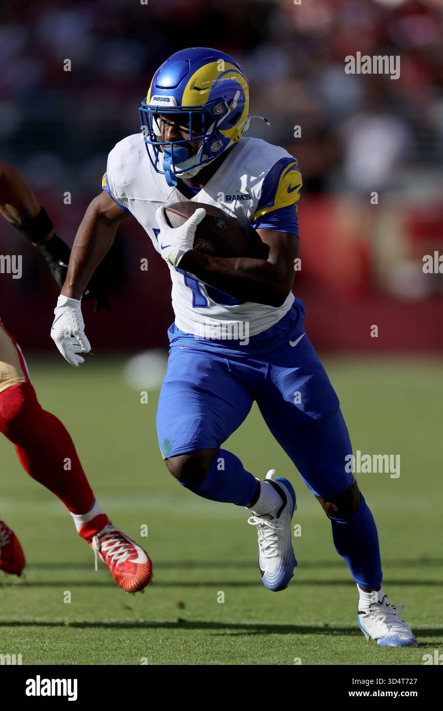 Los Angeles Rams wide receiver Xavier Smith (19) runs during an NFL ...
