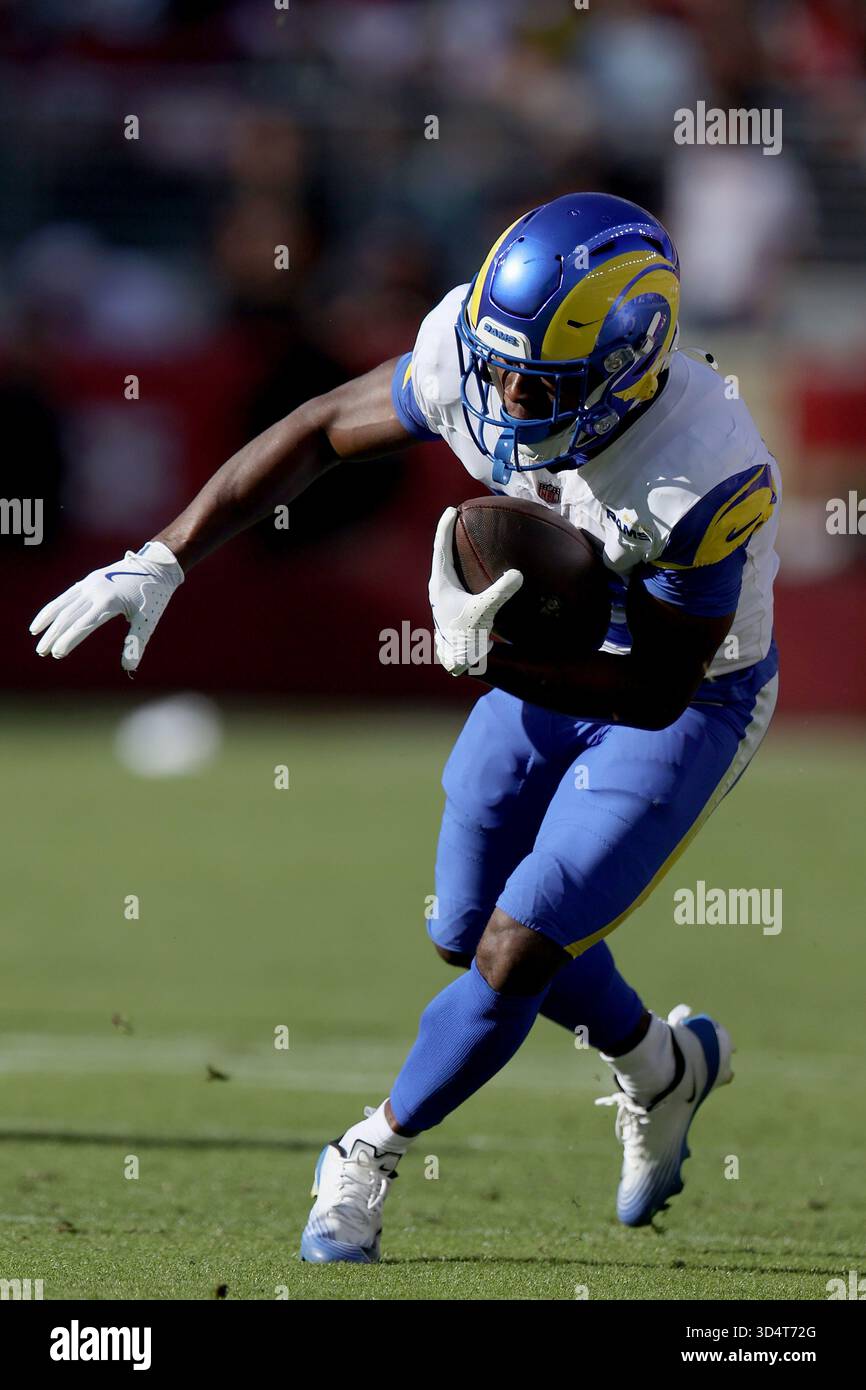 Los Angeles Rams wide receiver Xavier Smith (19) runs during an NFL ...