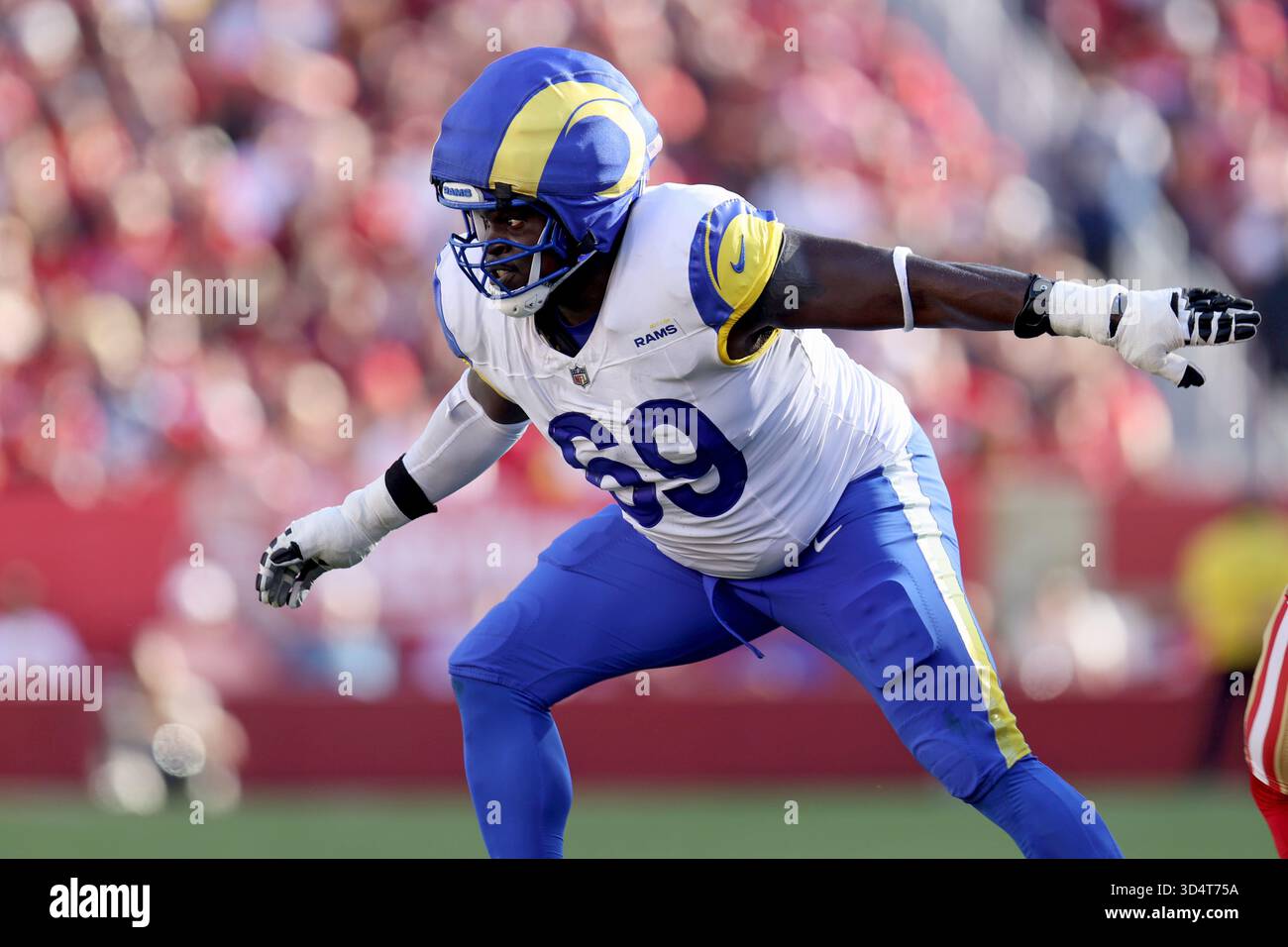 Los Angeles Rams guard Kevin Dotson (69) blocks during an NFL football ...