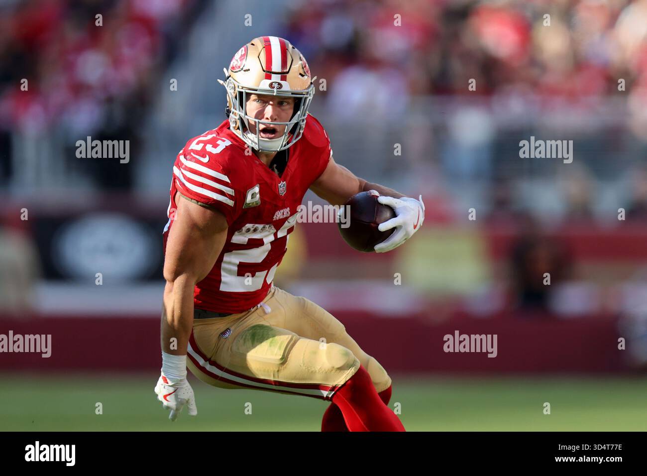 San Francisco 49ers running back Christian McCaffrey (23) runs during ...