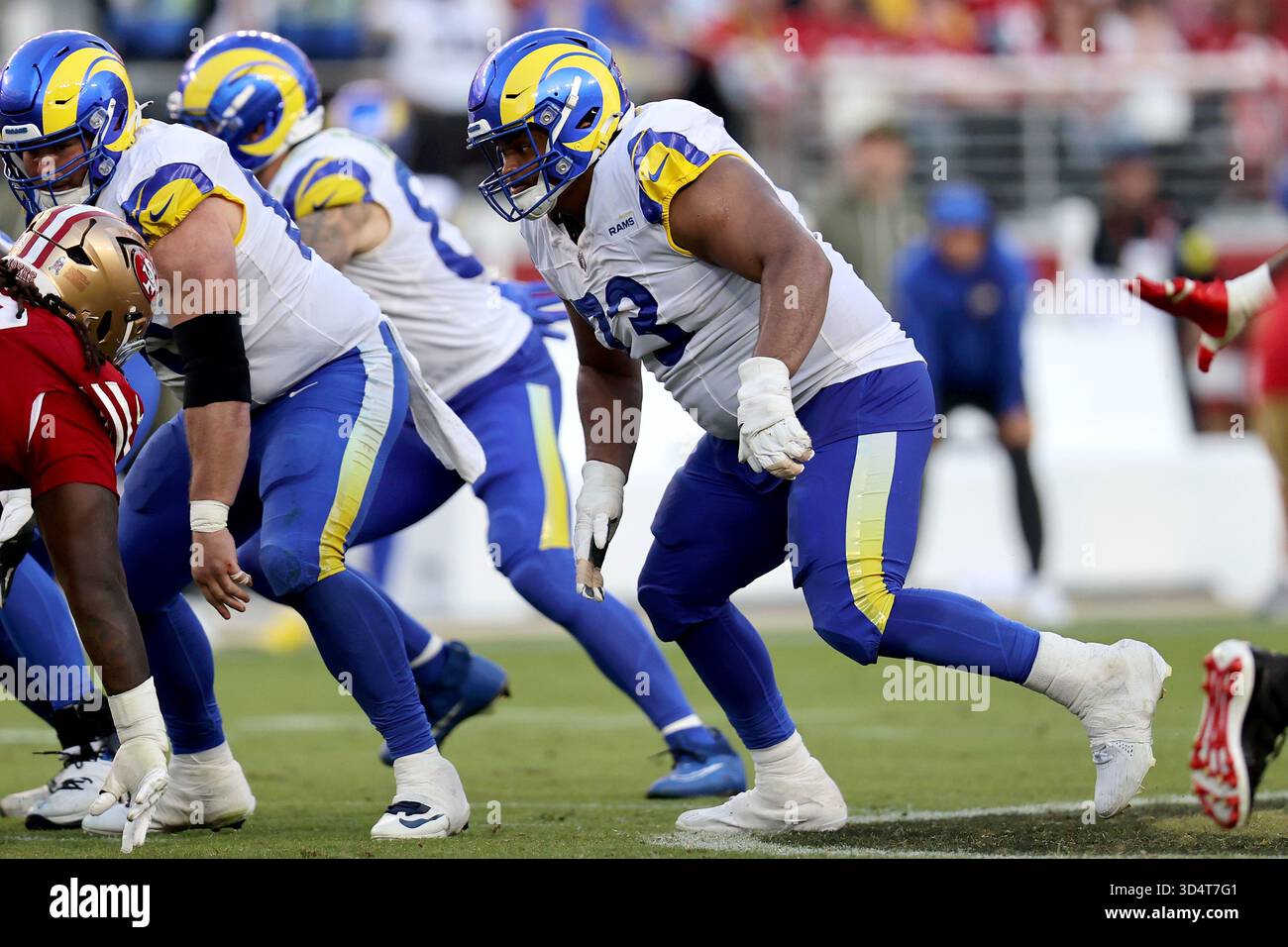 Los Angeles Rams guard Steve Avila (73) blocks during an NFL football ...