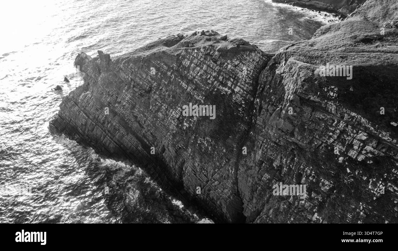 Rock formation remains Black and White Stock Photos & Images - Alamy