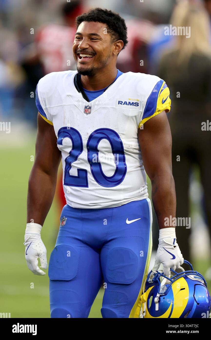 Los Angeles Rams running back Ronnie Rivers (20) walks on the field ...