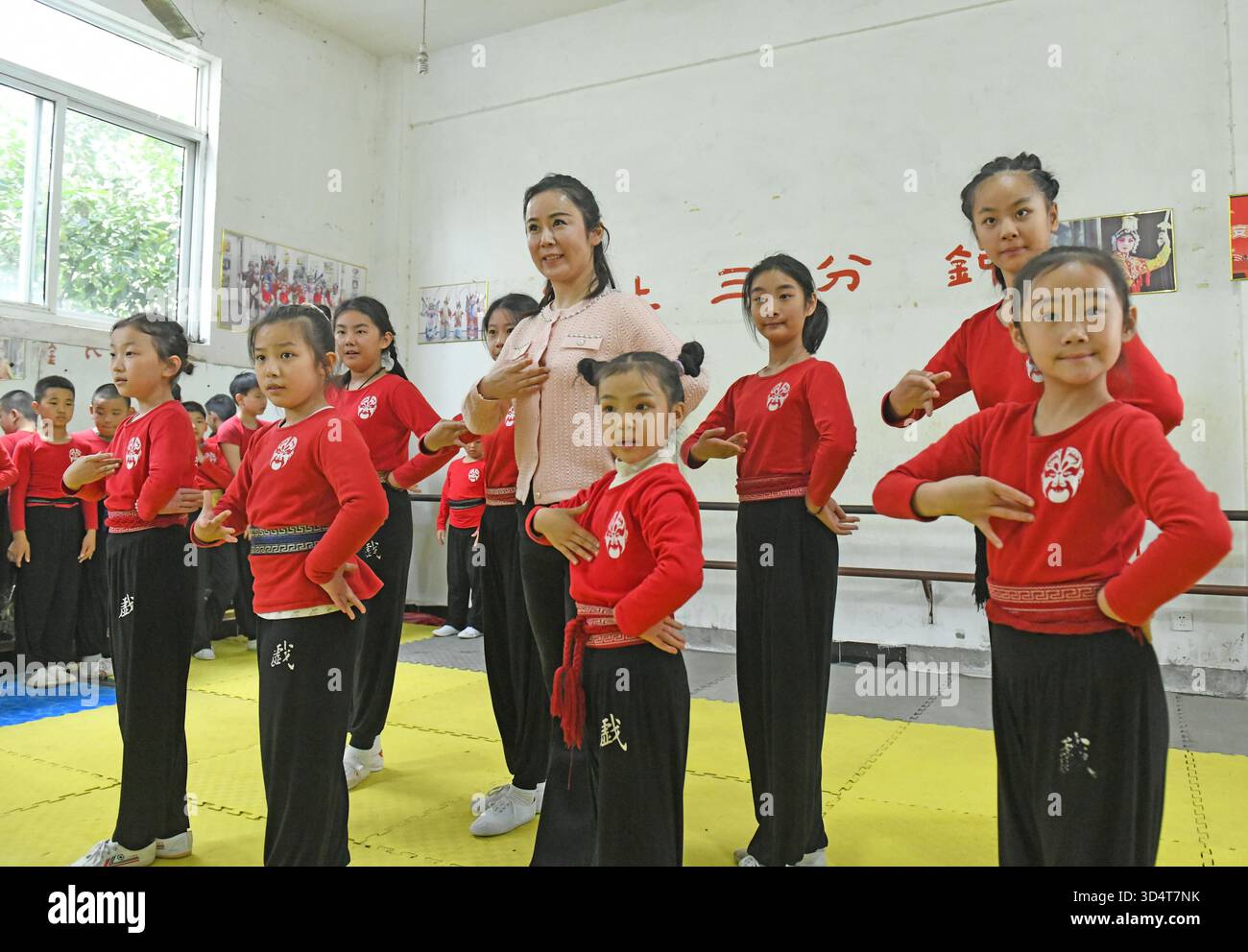 Children practice Peking Opera in Huainan City, east China's Anhui ...