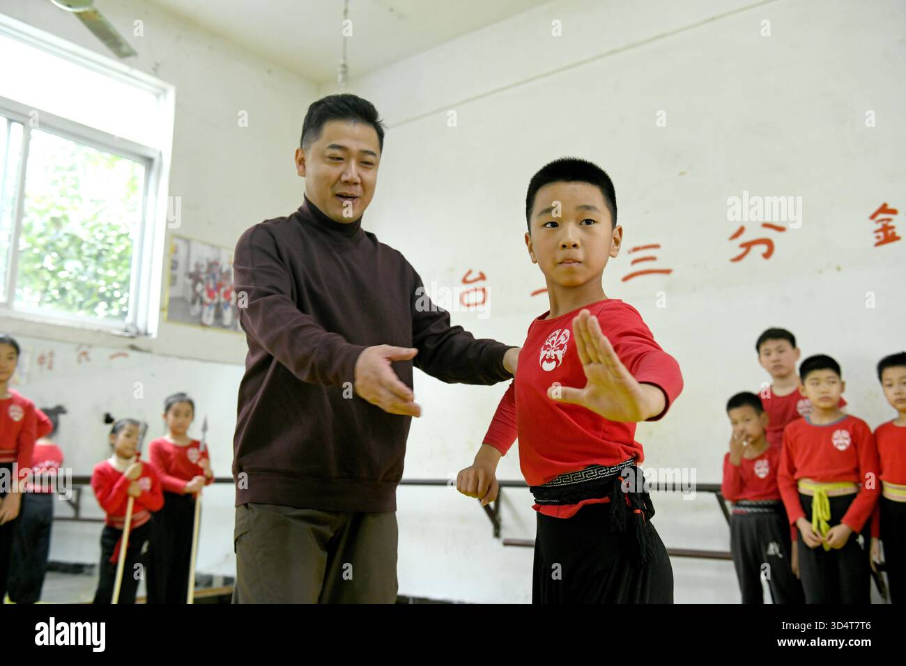 Children practice Peking Opera in Huainan City, east China's Anhui ...