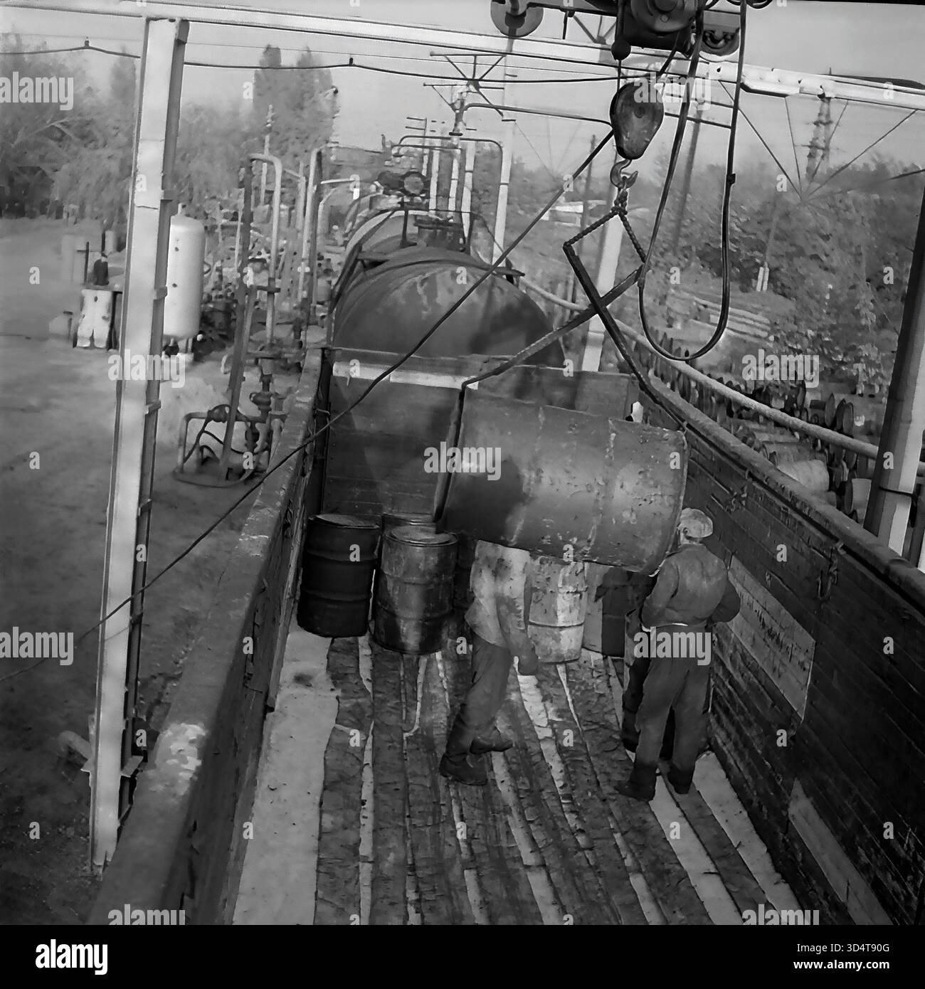 An archival black-and-white photo from the 1970s captures the complex ...