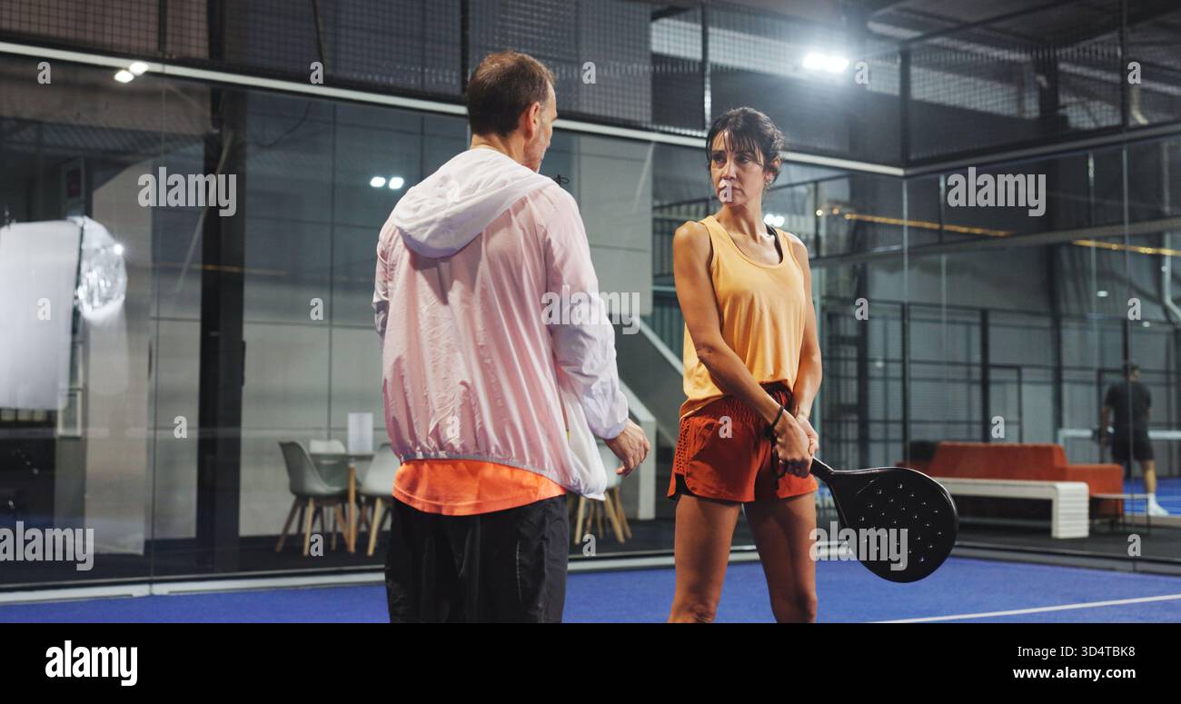Padel court woman personal hi-res stock photography and images - Alamy
