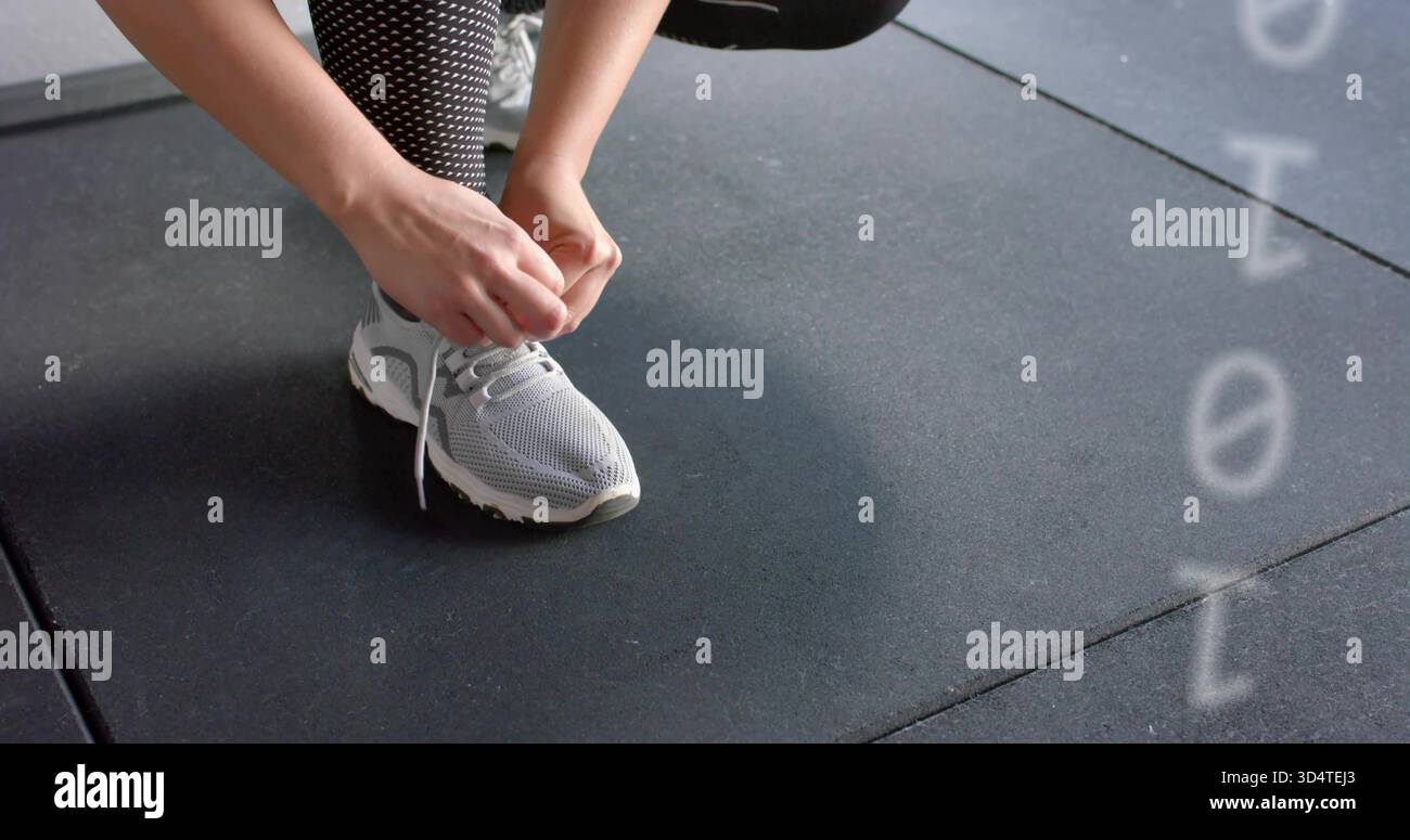 Woman crouching close up leg hi-res stock photography and images - Alamy
