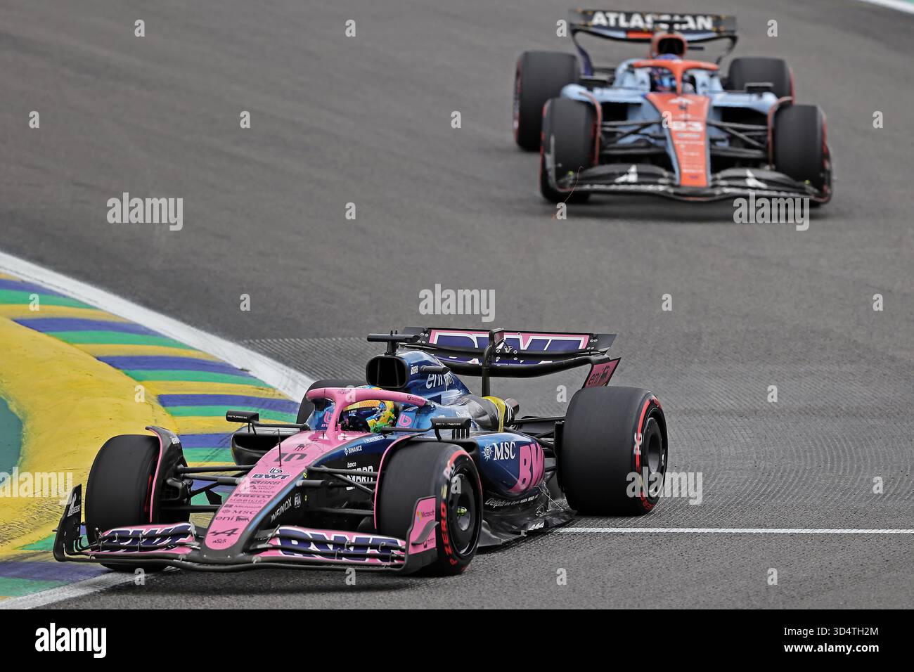 8th November 2025; Sao Paulo, Brazil; Pierre Gasly (FRA) BWT Alpine F1 ...