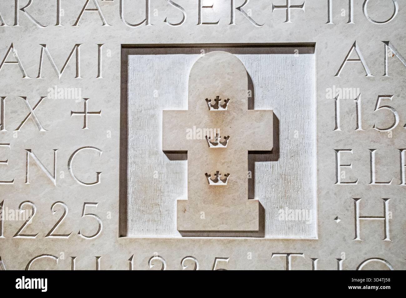 symbol of the three kings carved into a stone in the cathedral Stock ...