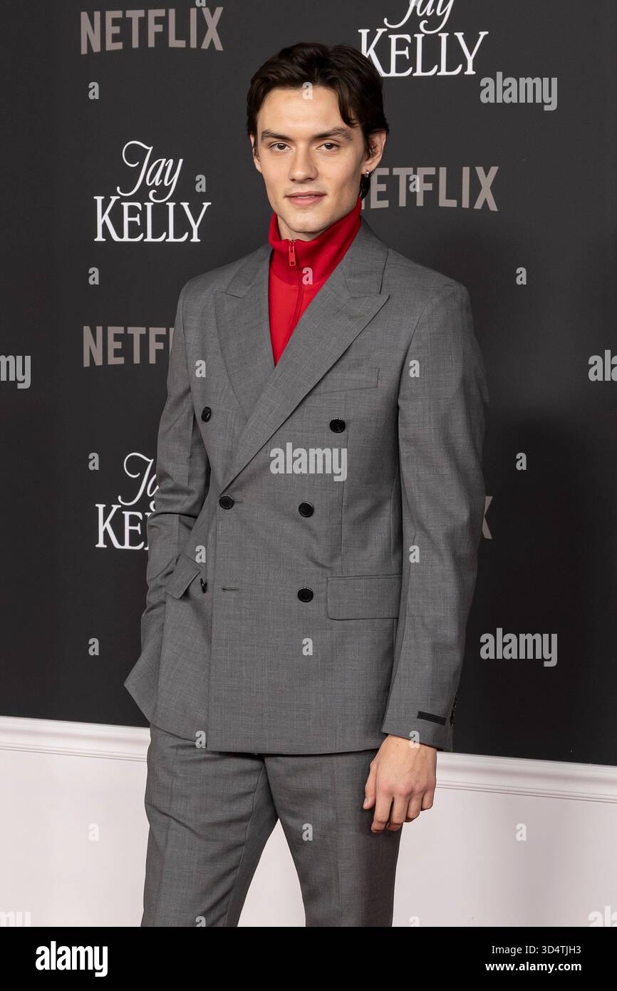 Louis Partridge attends the arrivals of Netflix’s Los Angeles Premiere ...