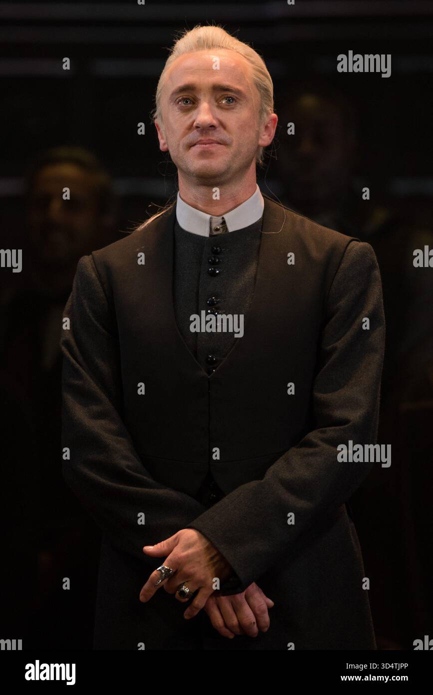 Tom Felton on stage for THE CURSED CHILD Curtain Call on Broadway, The ...