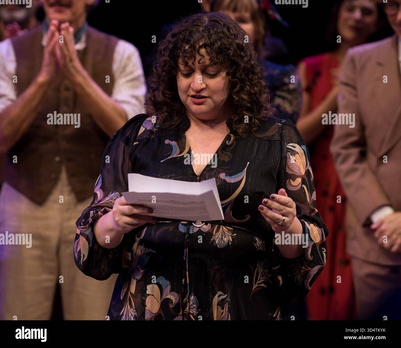 Jill Rafson on stage for THE BAKER'S WIFE Opening Night Off-Broadway ...