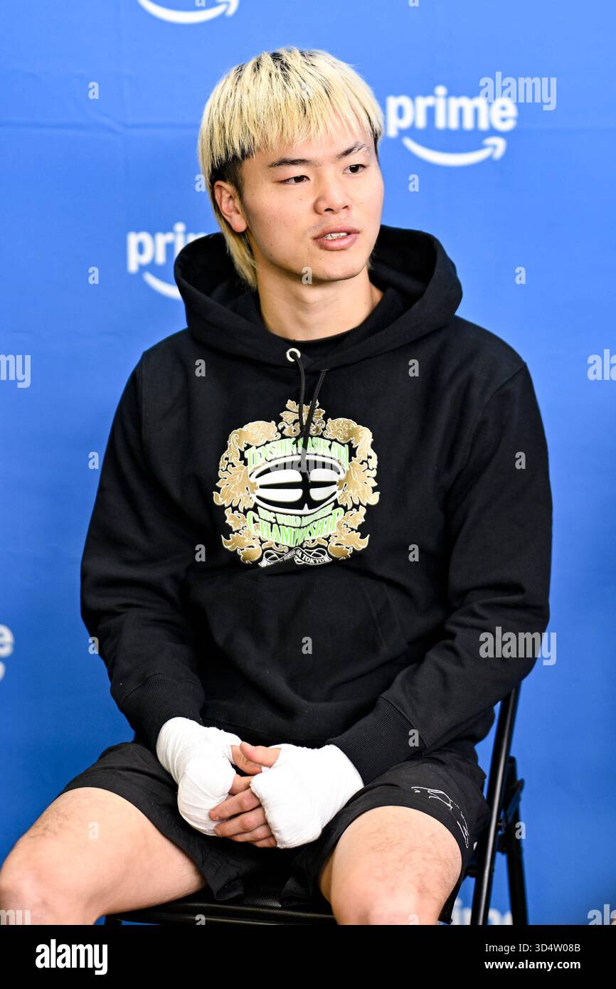 Tenshin Nasukawa of Japan during a public workout at Teiken Boxing Gym ...