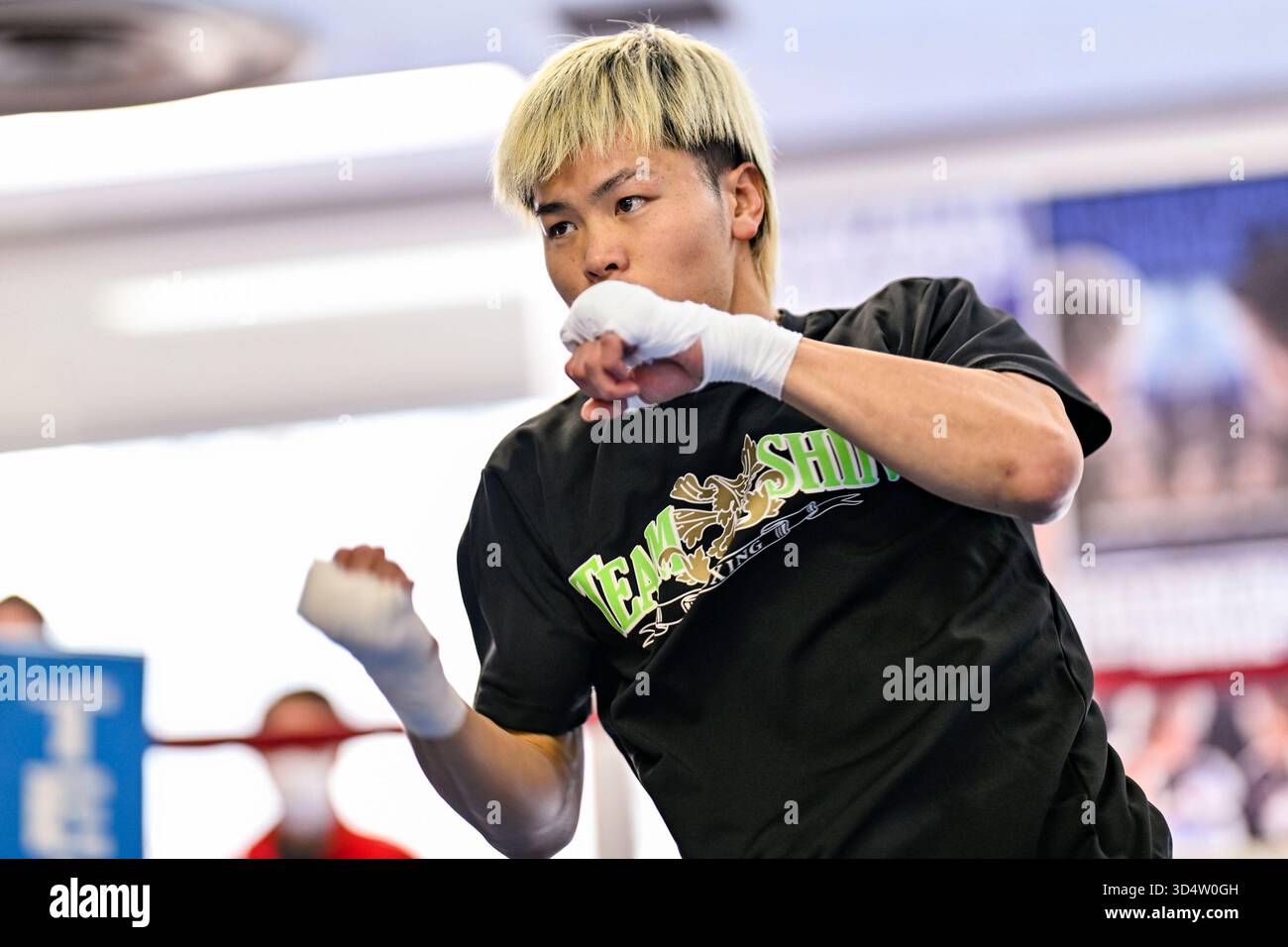 Tenshin Nasukawa of Japan during a public workout at Teiken Boxing Gym ...