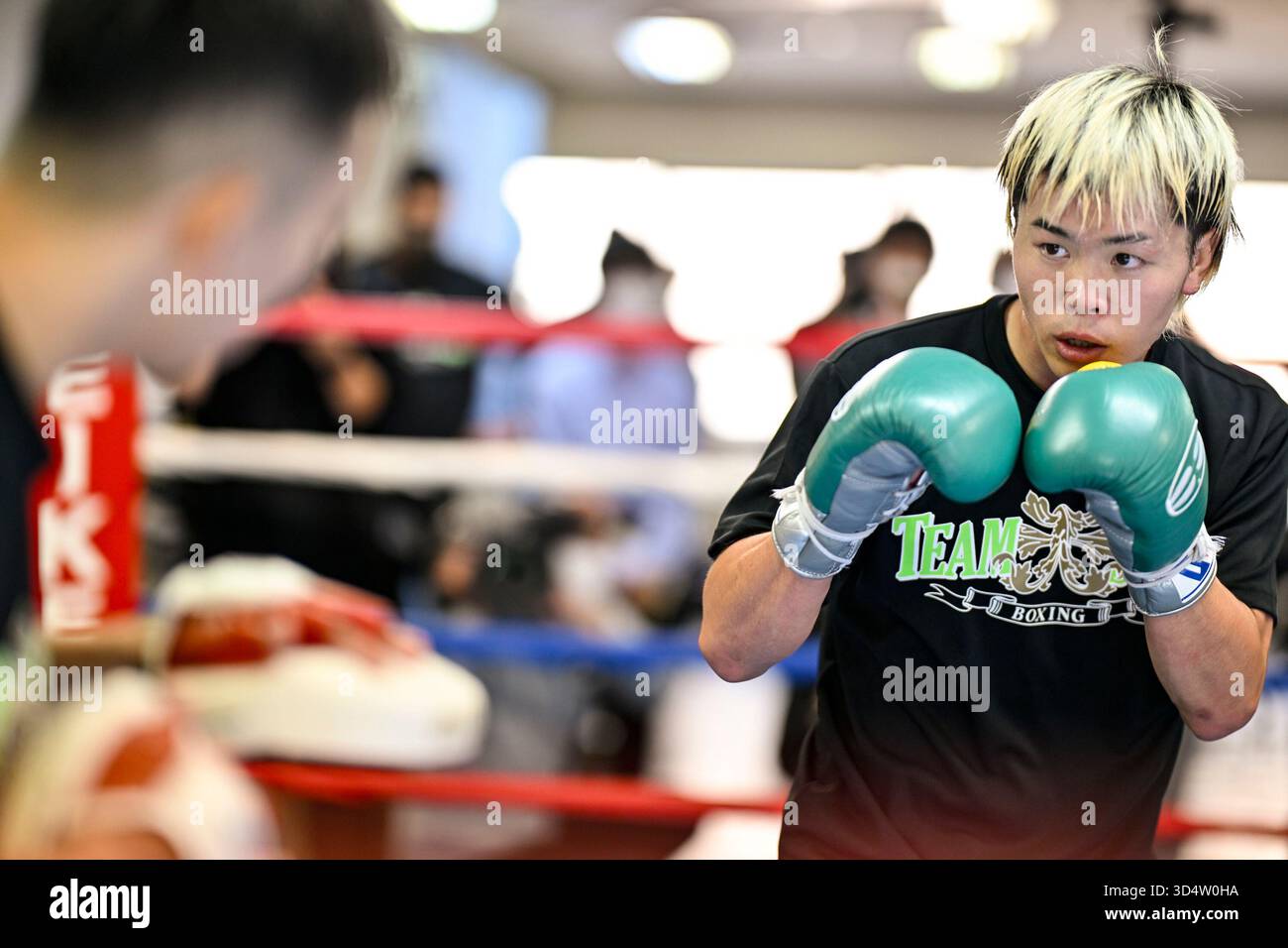 Tenshin Nasukawa of Japan during a public workout at Teiken Boxing Gym ...