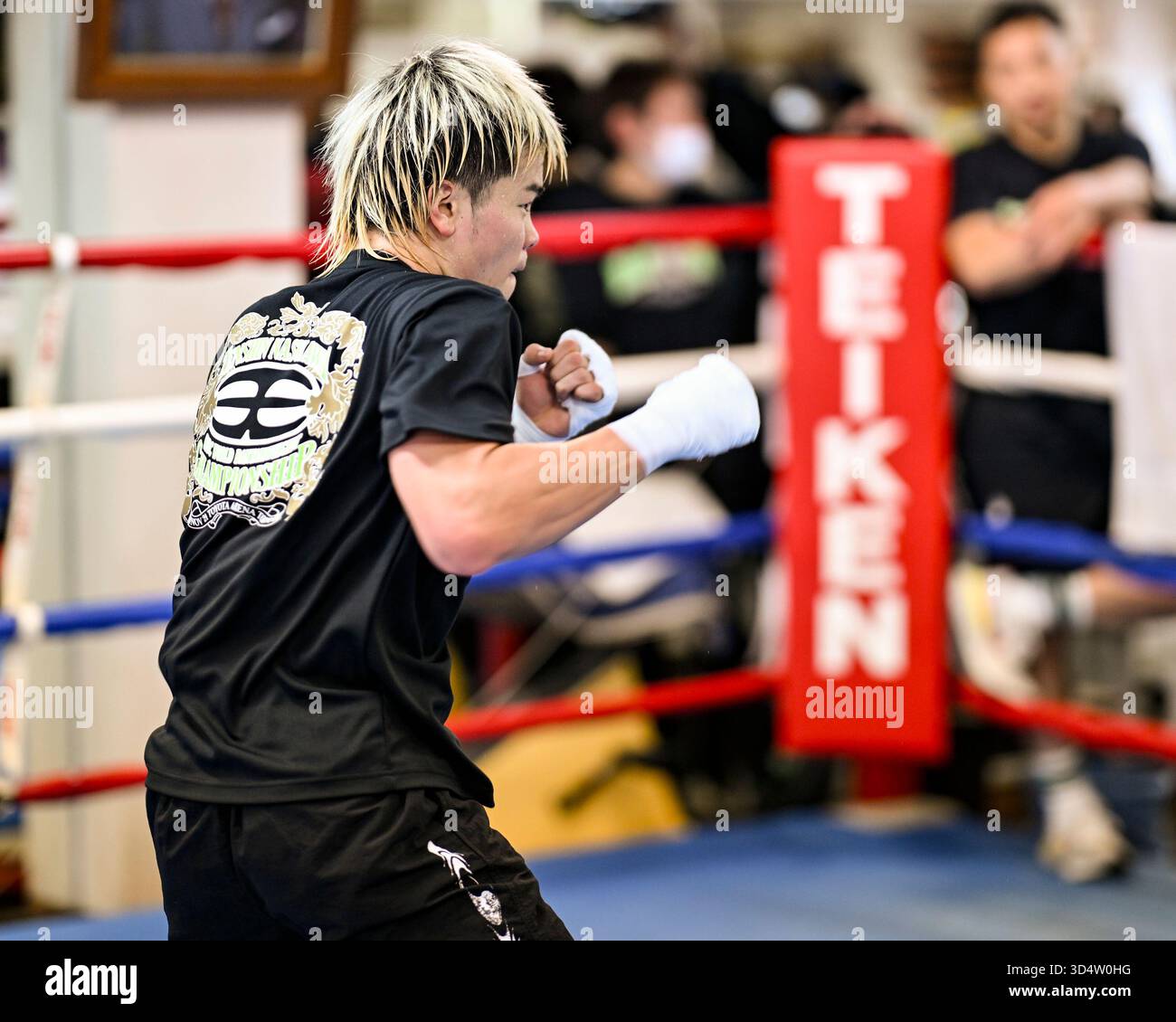 Tenshin Nasukawa of Japan during a public workout at Teiken Boxing Gym ...