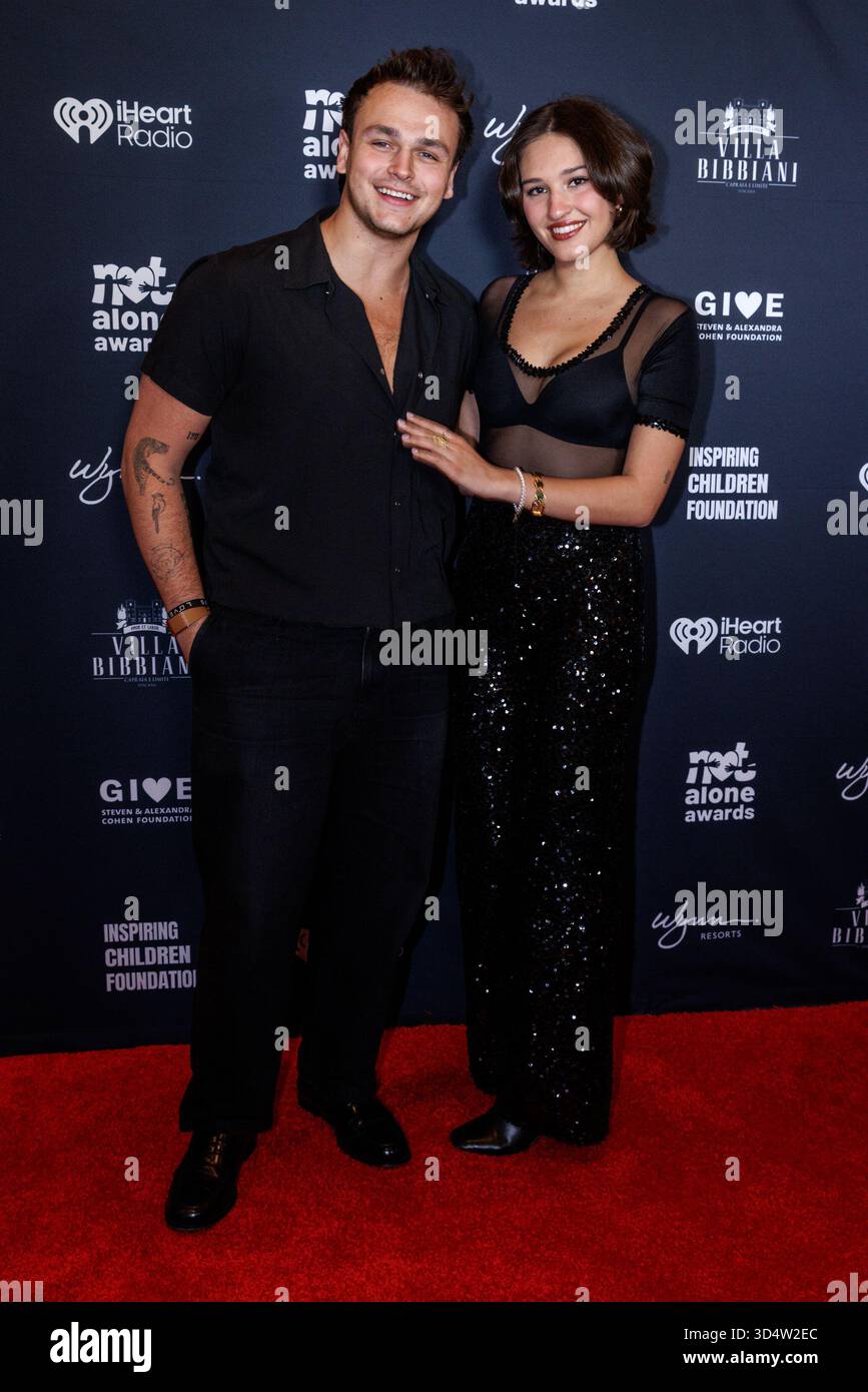 Jonah Marais (L) and Zia Victoria attend The Inaugural Not Alone Awards hosted by Jewel at the ...