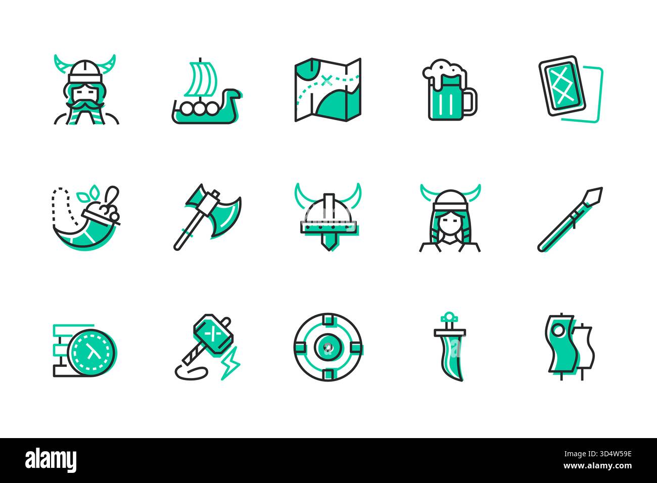 Viking scandinavian design northern Cut Out Stock Images & Pictures - Alamy