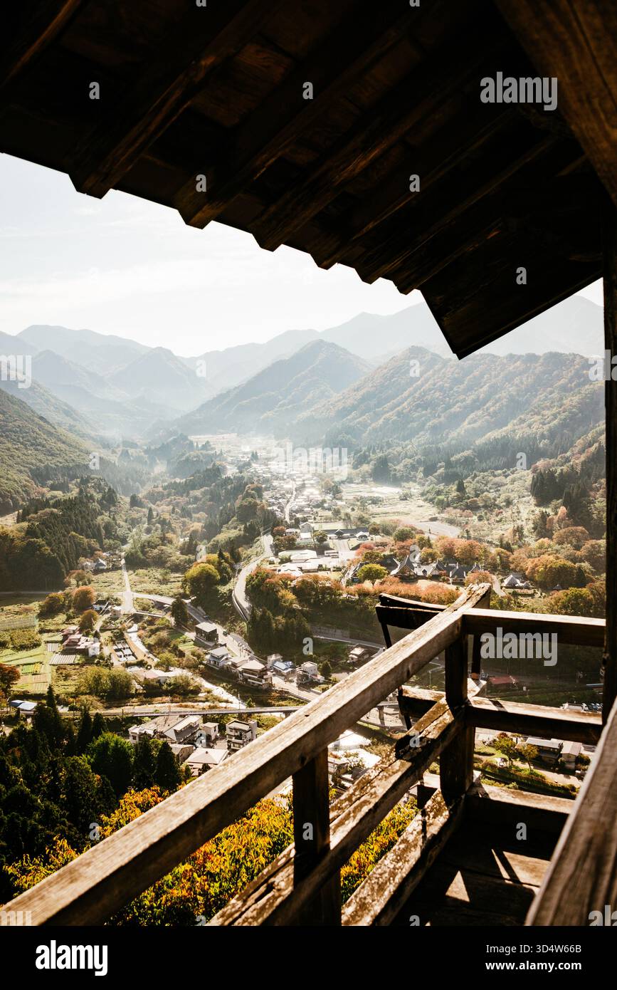 The view from the Founder's Hall of Yamadera temple (Risshaku-ji ...